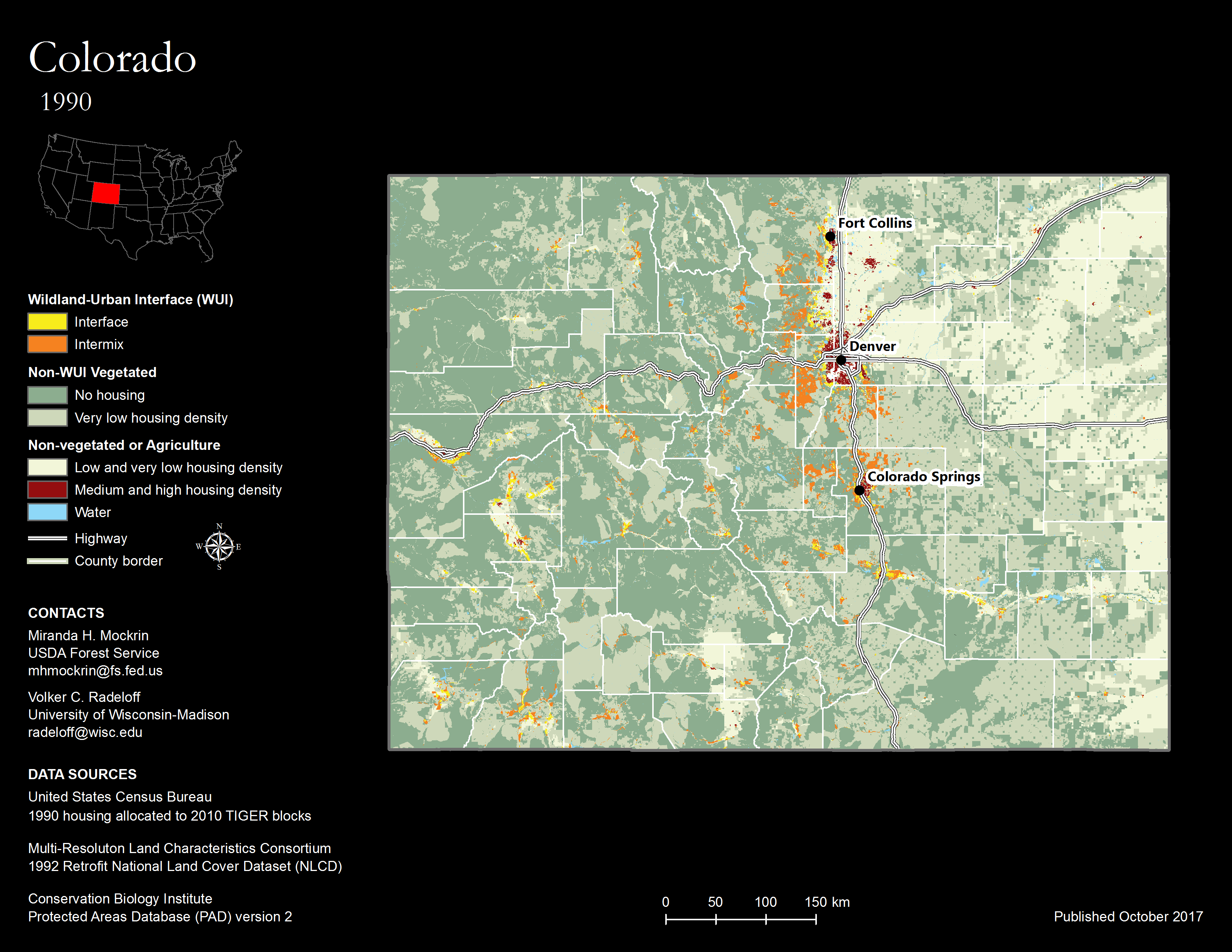 Wildland-Urban Interface (WUI) Change 1990-2010 – SILVIS LAB – UW–Madison