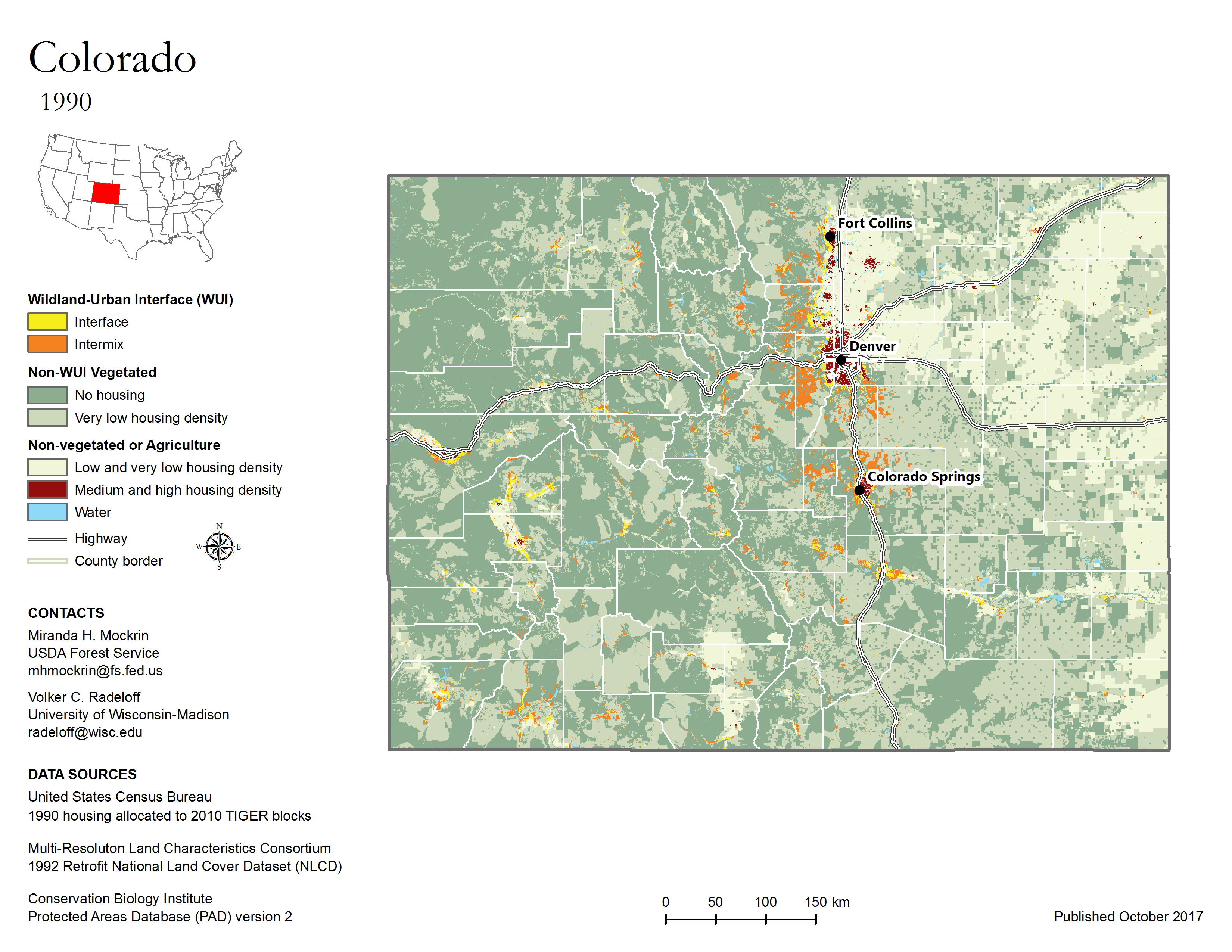 Wildland-Urban Interface (WUI) Change 1990-2010 – SILVIS LAB – UW–Madison